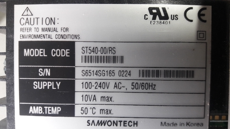 NOVA ST540-00/RS 디지털 온도콘트롤 100-240VAC AC~ 50/60Hz