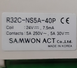 R32C-NS5A-40P SAMWON ACT 릴레이 중계단자대 SAMWON ACT R32C-NS5A-40P coil 24v