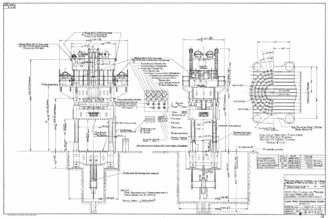 4천톤 Lake Erie 유압프레스 탱크 헤드 제작 Lake Erie Engineering Corp. 동영상 참고. 미국에 있음.