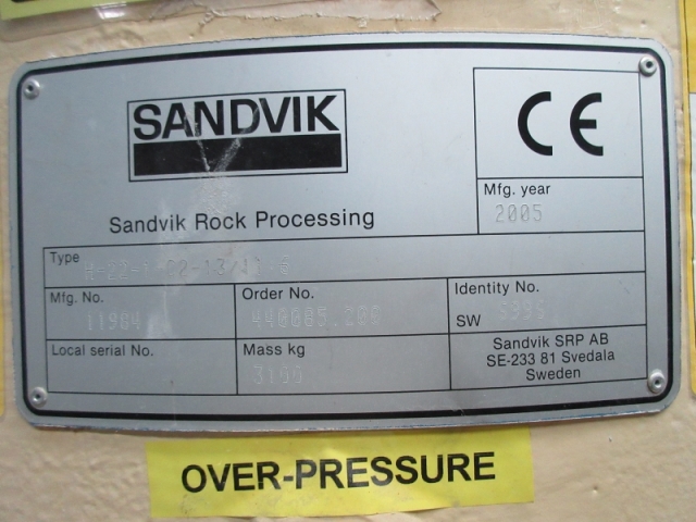 콘크러셔 Sandvik SRP AB (SWEDEN) 타이틀 이미지 참고