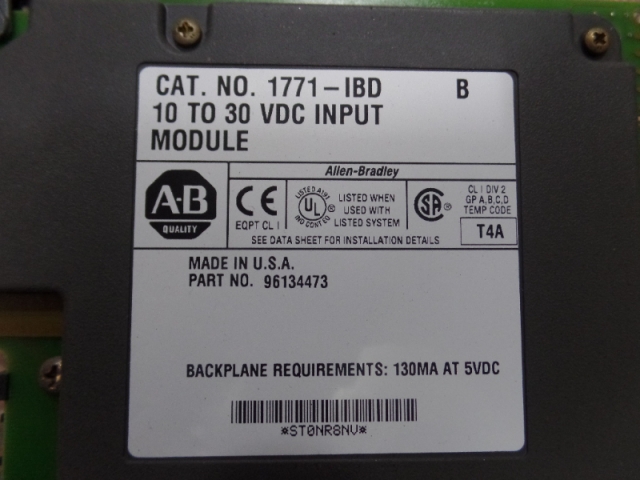 Allen-Bradley 10 TO 30 VDC INPUT MODULE 1771-IBD B Allen-Bradley 1771-IBD B