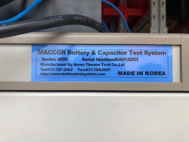 셀테스터 (MACCOR Battery & Capacitor test system) (주)한국써모테크 12채널 (Series 4000)